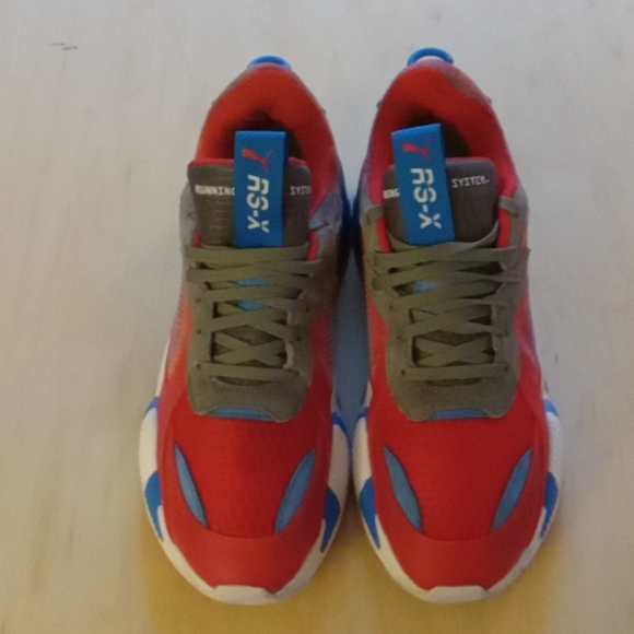 Puma | Shoes | Puma Rsx Running System Sneakers Size 2blue And Red Grey ...